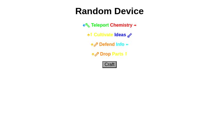 Random Device ― Perchance Generator