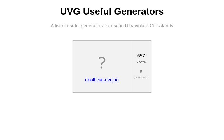 Forbidden Lands Useful Generators