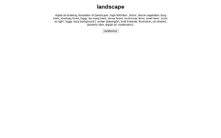 landscape ― Perchance Generator