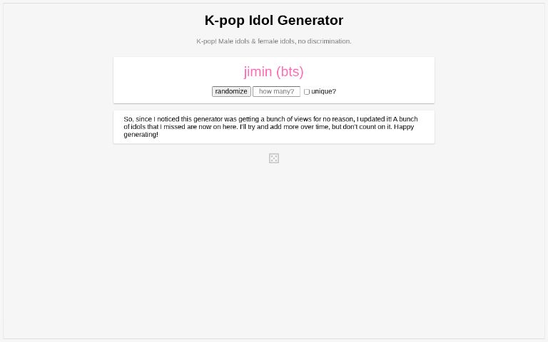 K-pop Idol Generator