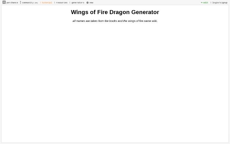 Wings of Fire Dragon Generator