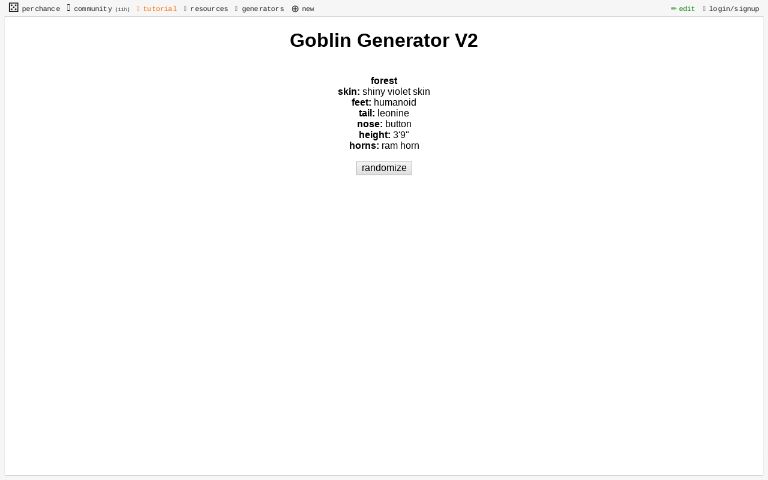 Goblin Generator V2