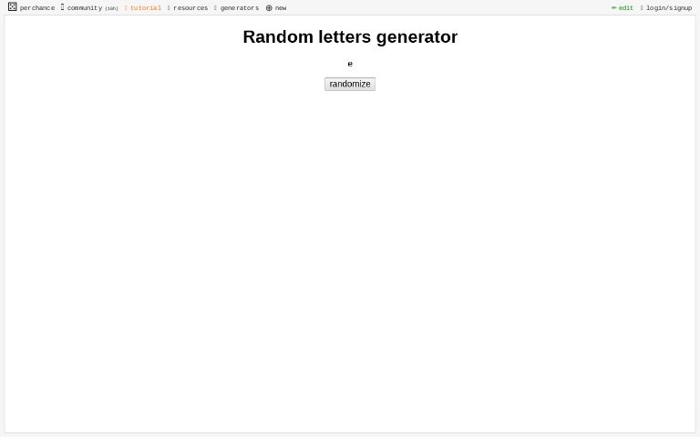 Random letters generator