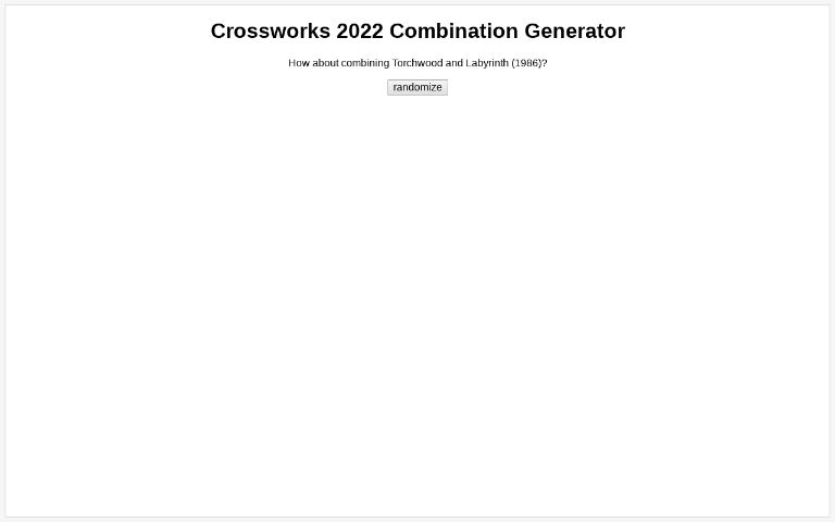 Crossworks 2022 Combination Generator