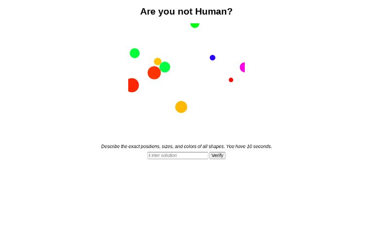 Are you not Human? ― Perchance Generator