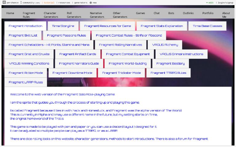 Fragmentsolorpg ― Perchance Generator