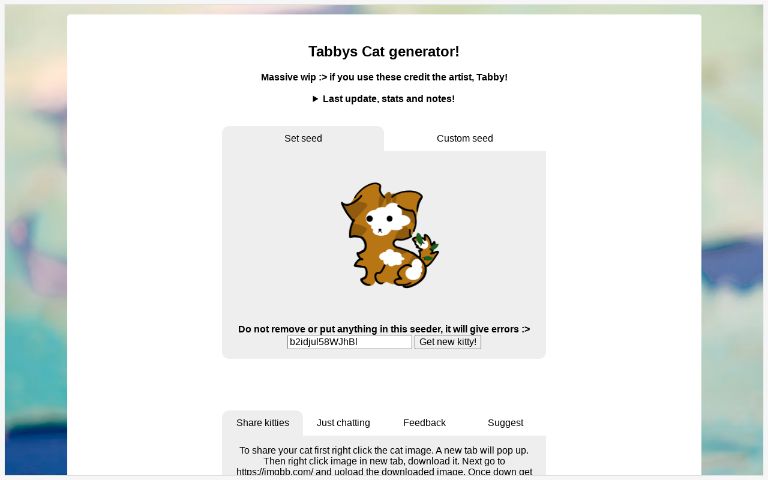 Tabbys Cat generator!