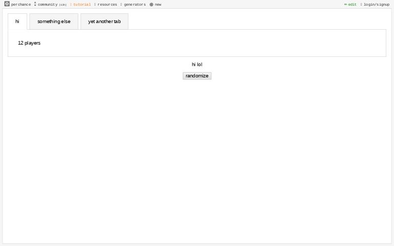 tab stuff ― Perchance Generator