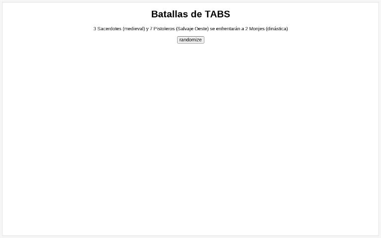 Batallas de TABS ― Perchance Generator