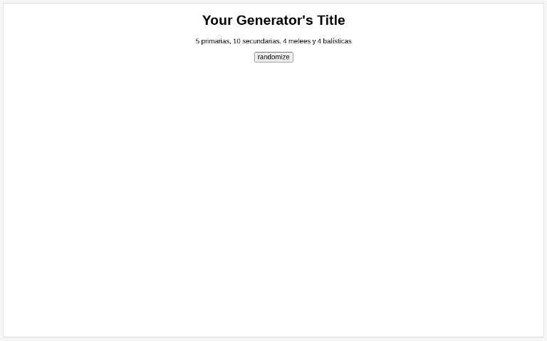 Minimal ― Perchance Generator