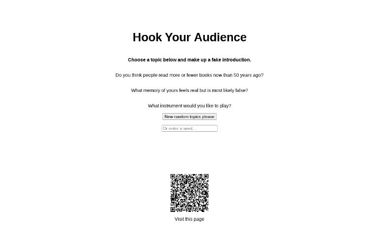 Hook Your Audience ― Perchance Generator