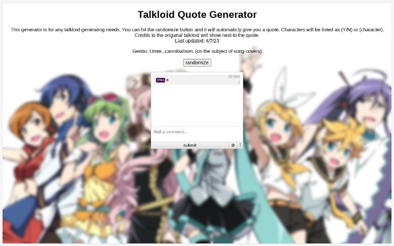 Talkloid Quote Generator