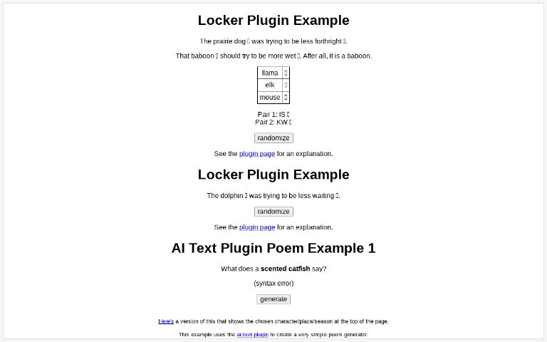 Locker Plugin Example