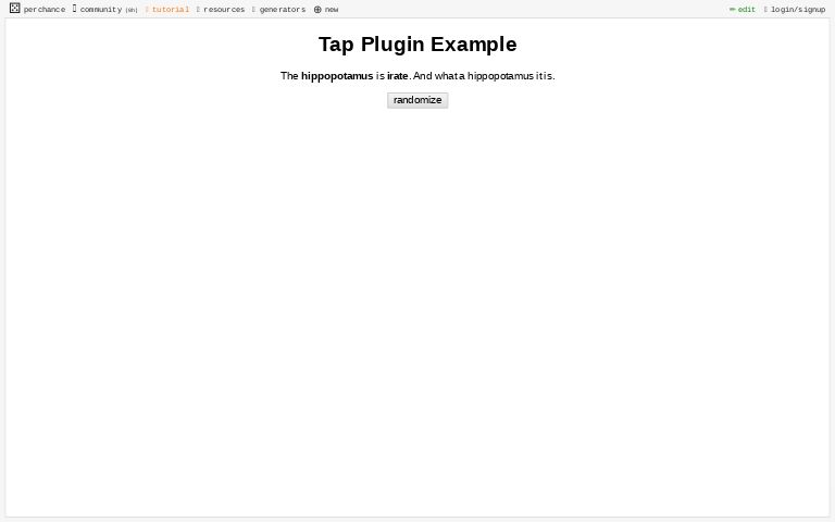 Tap Plugin Example