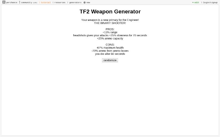 TF2 Weapon Generator