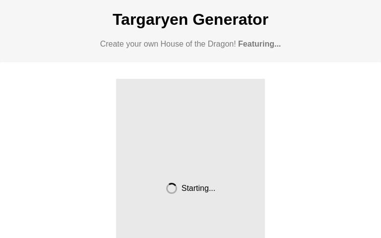 Targaryen Generator