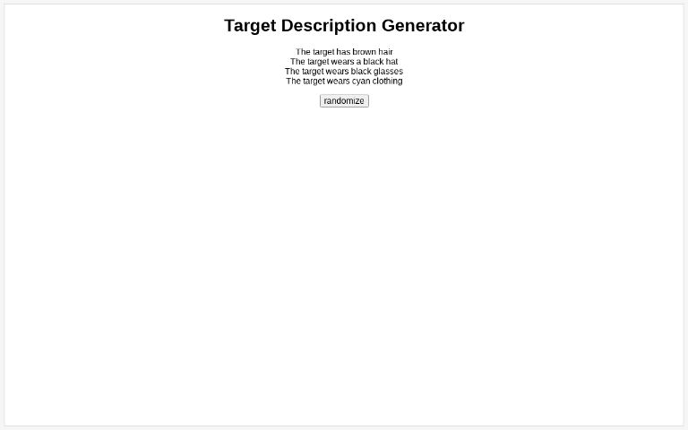 Target Description Generator