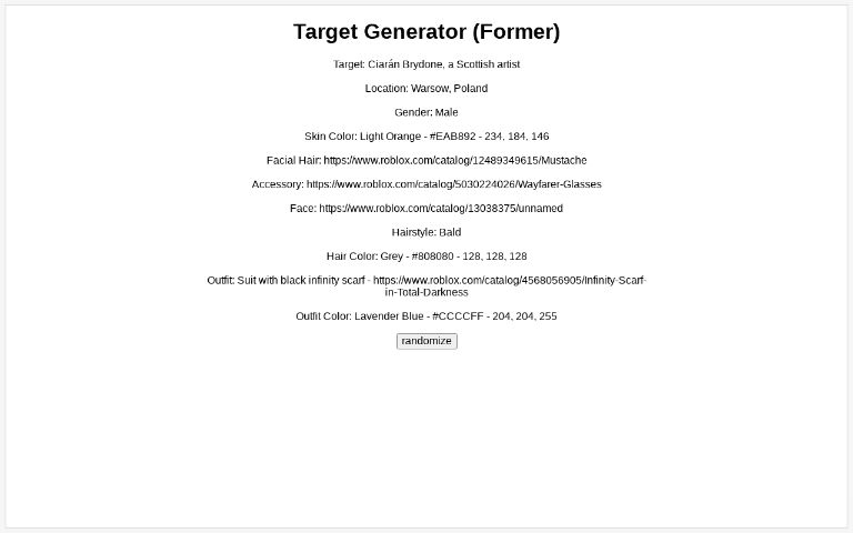 Target Generator (Former) ― Perchance