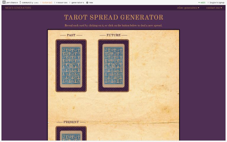 Tarot Spread Generator