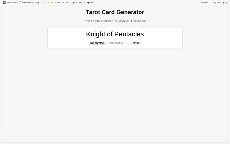 Tarot Card Generator