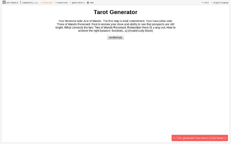 Tarot Generator