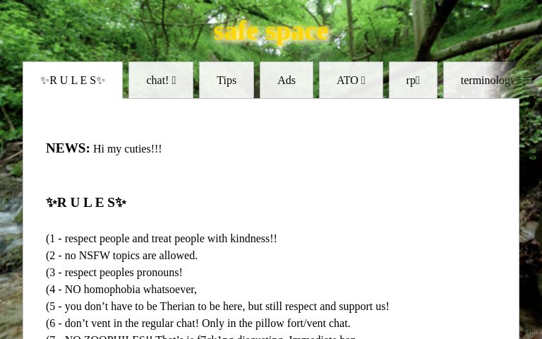 safe space ― Perchance Generator