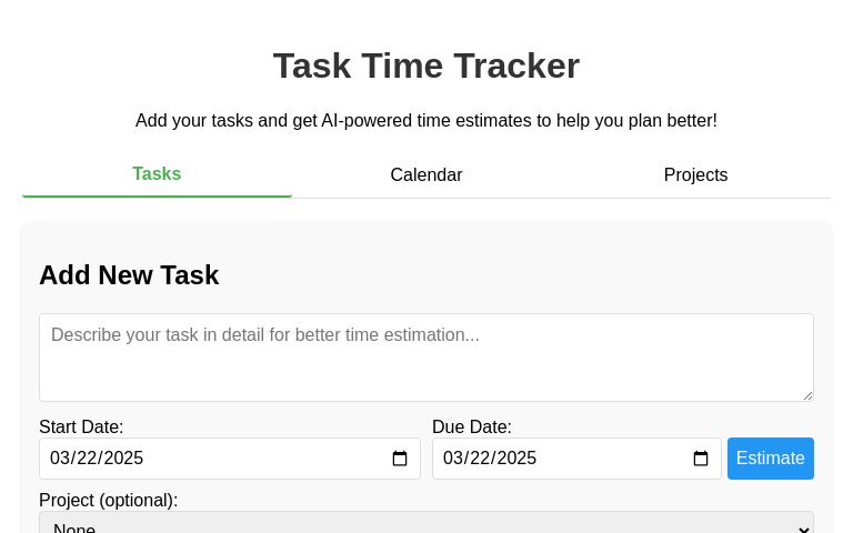 Task Time Tracker ― Perchance Generator