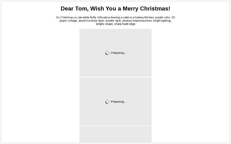 Dear Tom, Wish You a Merry Christmas! ― Perchance Generator