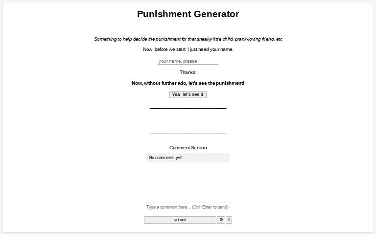 Punishment Generator