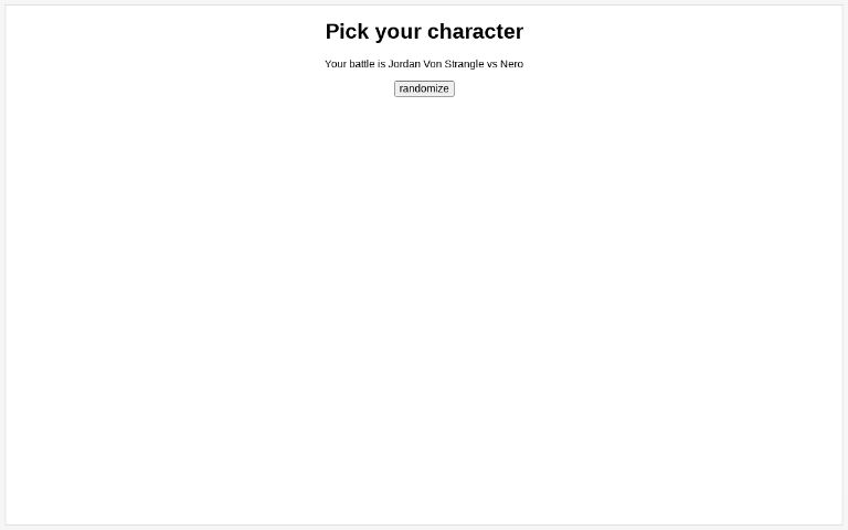 Pick your character ― Perchance Generator