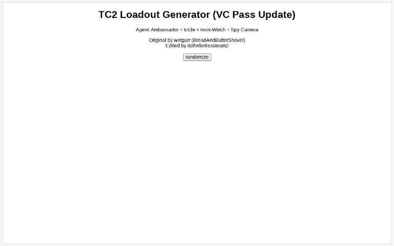 TC2 Loadout Generator (VC Pass Update)