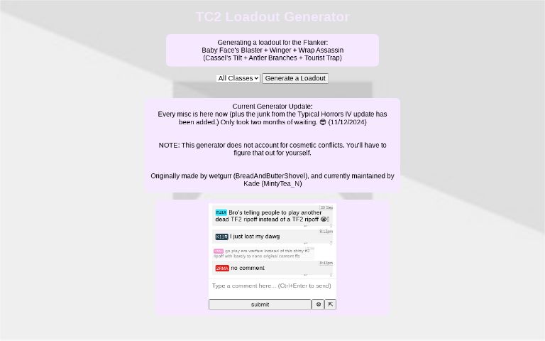 TC2 Loadout Generator