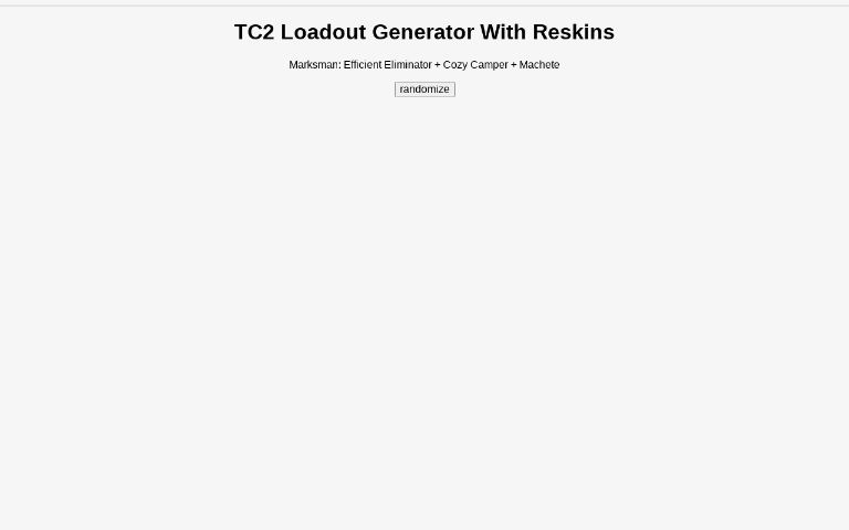 TC2 Loadout Generator With Reskins