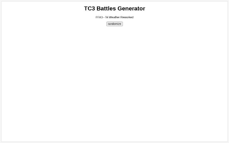 TC3 Battles Generator