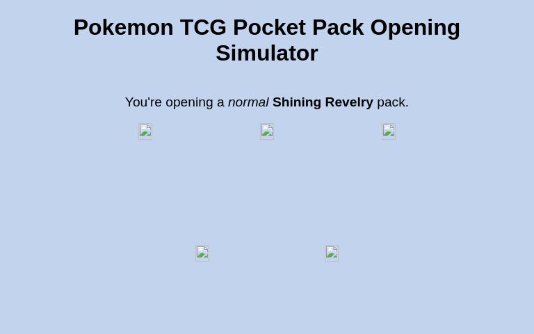 Pokemon TCG Pocket Pack Opening Simulator ― Perchance Generator