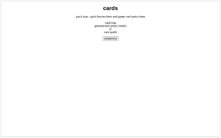 cards ― Perchance Generator