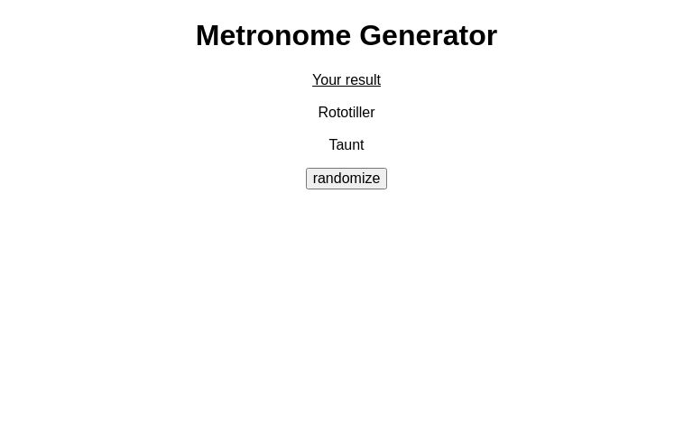 Metronome Generator