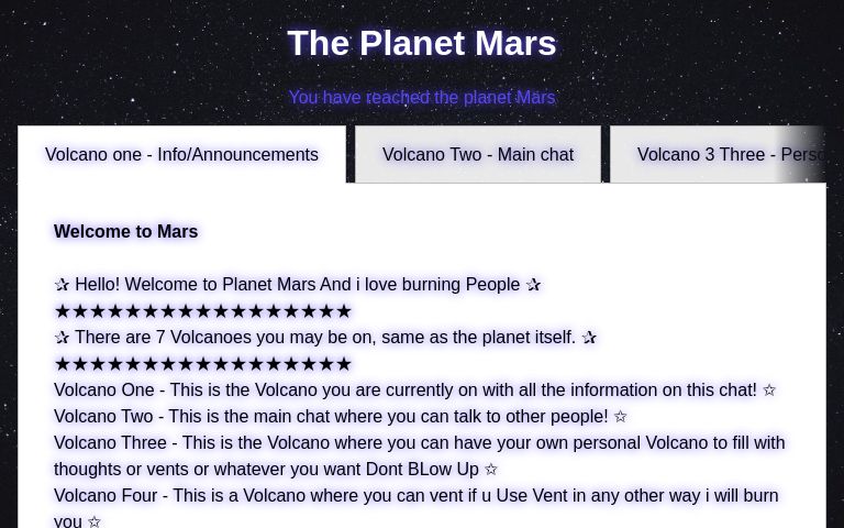 The Planet Mars ― Perchance Generator