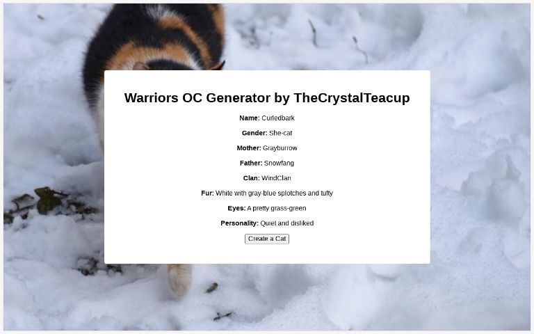 Warriors OC Generator by TheCrystalTeacup