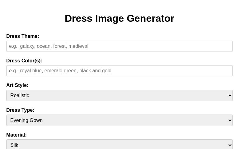 Dress Image Generator