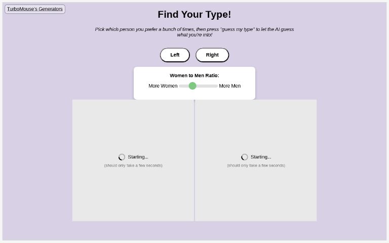 Find Your Type! ― Perchance Generator