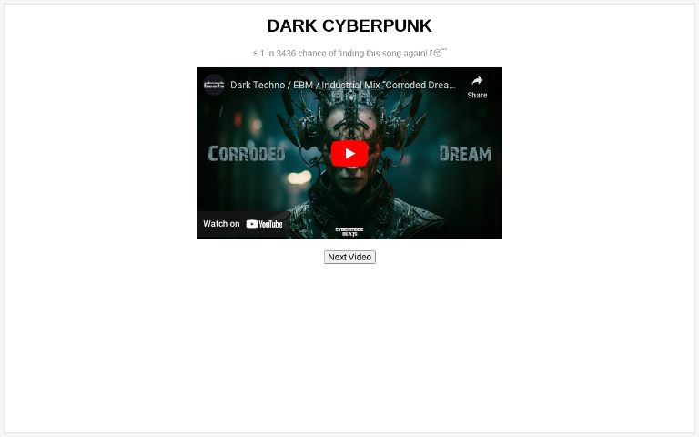 DARK CYBERPUNK ― Perchance Generator