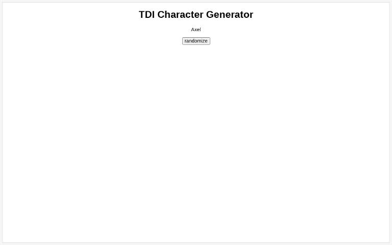 TDI Character Generator