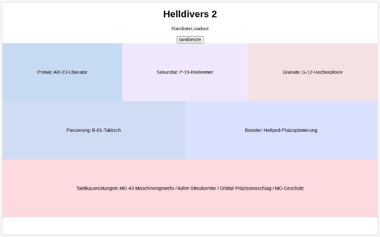 Helldivers 2 ― Perchance Generator