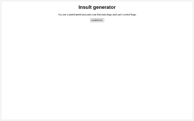 Insult generator