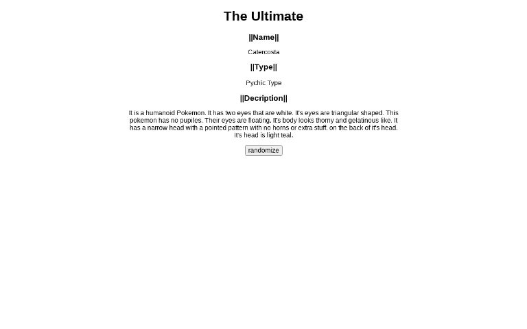The Ultimate ― Perchance Generator
