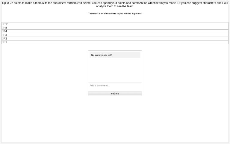 Team Maker ― Perchance Generator