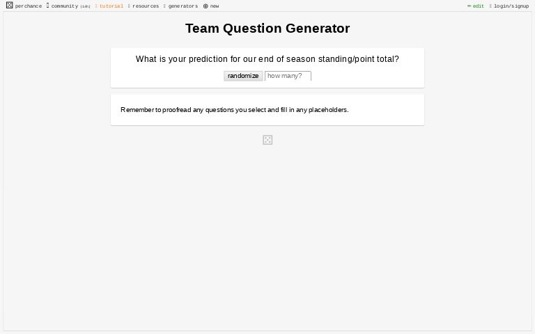 Team Question Generator