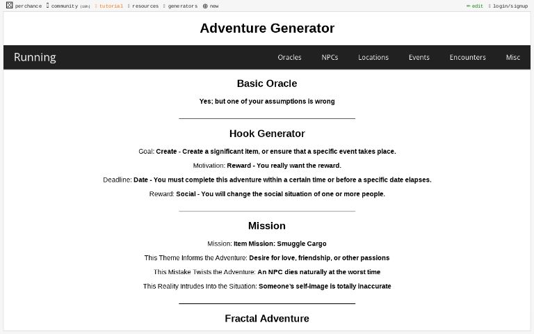 Adventure Generator