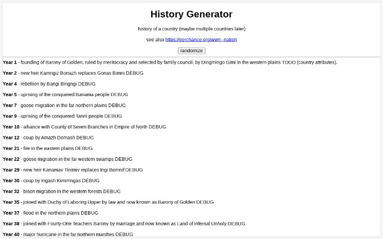 History Generator